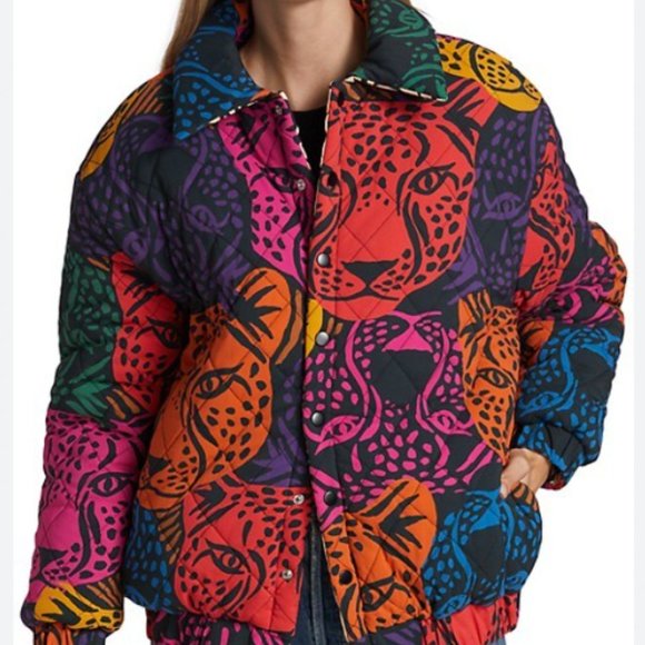FARM Rio | Jackets & Coats | Farm Rio Midnight Leopards Reversible ...